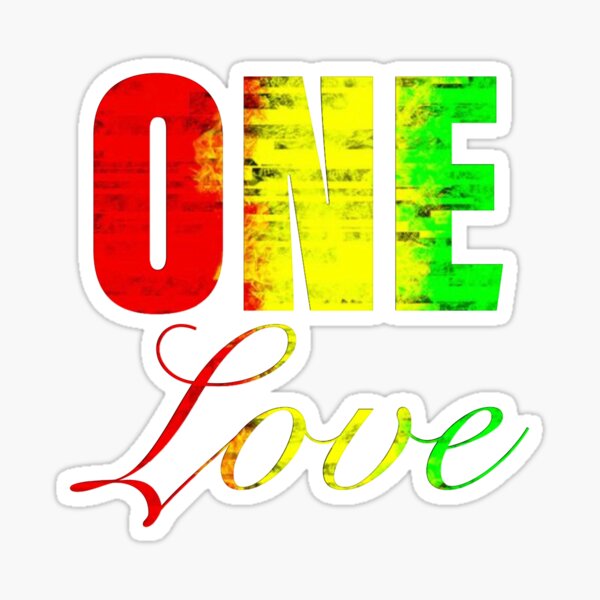 "One Love" Sticker for Sale by sourceoflife | Redbubble