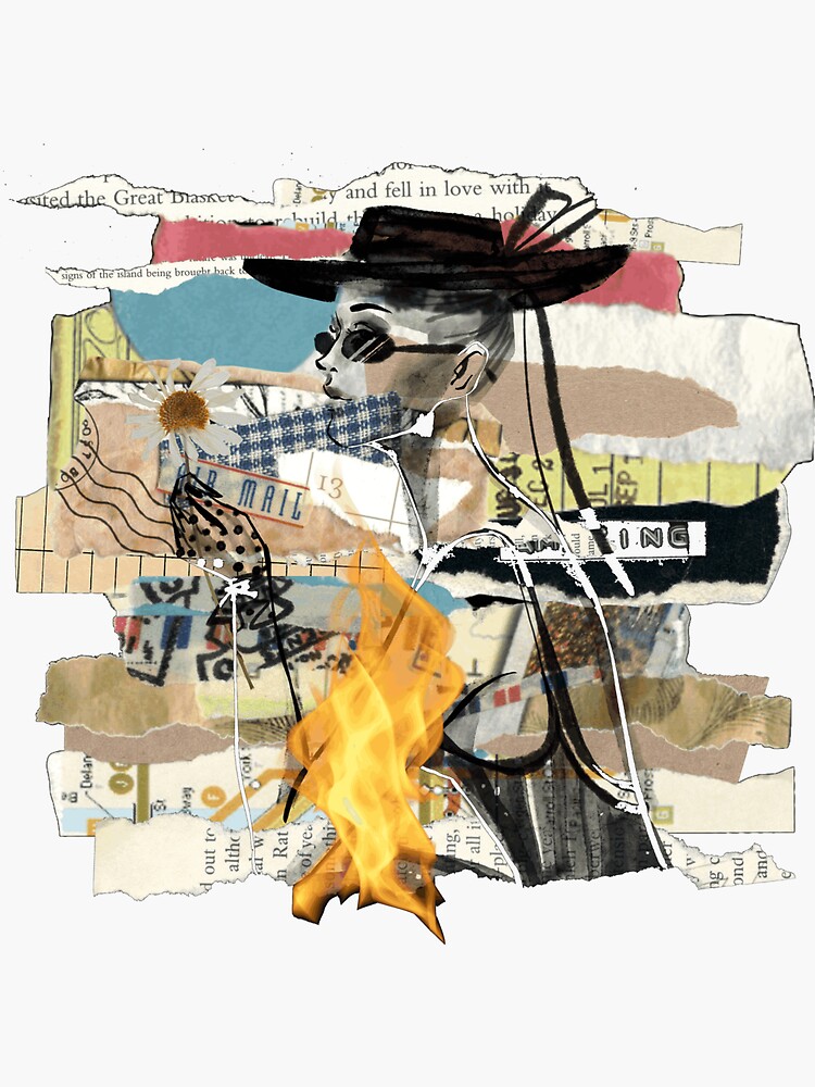 "Vintage magazine Ripped paper" Sticker for Sale by TypeWrite | Redbubble