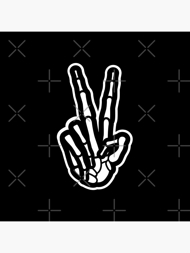 "Skeleton Hand Peace Sign" Poster for Sale by MOULEOFFICIAL | Redbubble