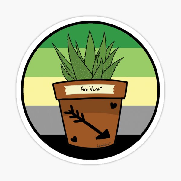 "Plant Pride!! - Aro Vera" Sticker for Sale by camiichu | Redbubble
