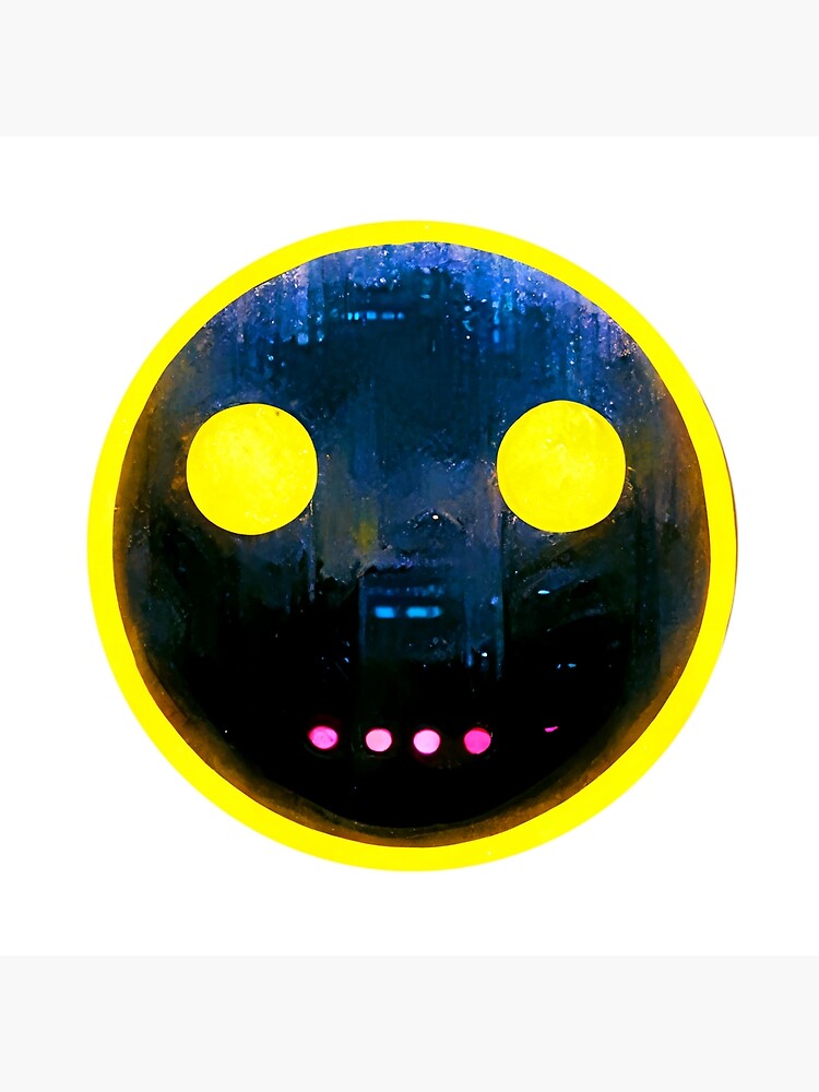 "Cybernetic Electronic Dystopian Smiley Face" Poster for Sale by ...