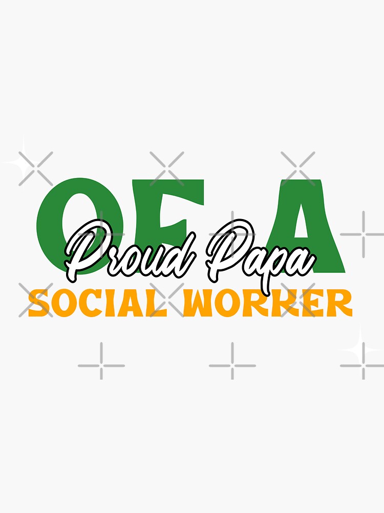 "Proud Papa of a Social Worker" Sticker for Sale by SocialWorkGift ...