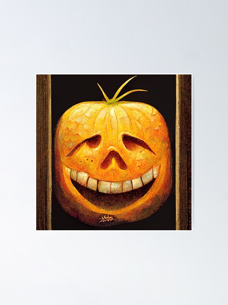 "Happy Funny Jack-O-Lantern" Poster for Sale by afikreative | Redbubble