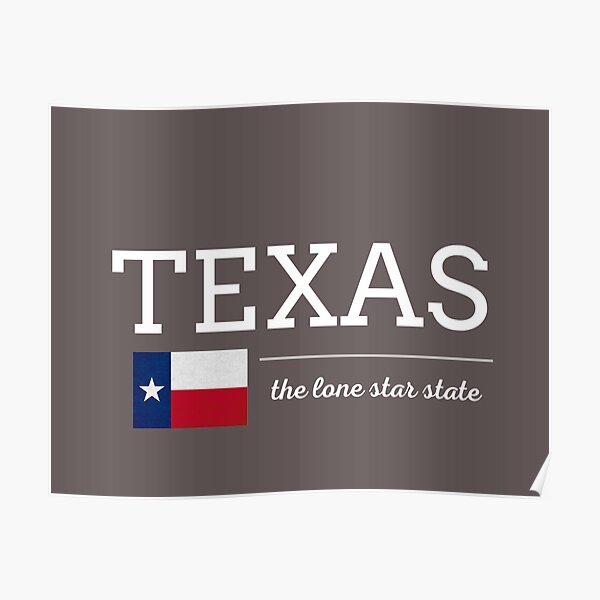 "TEXAS State with Flag" Poster for Sale by philevera | Redbubble