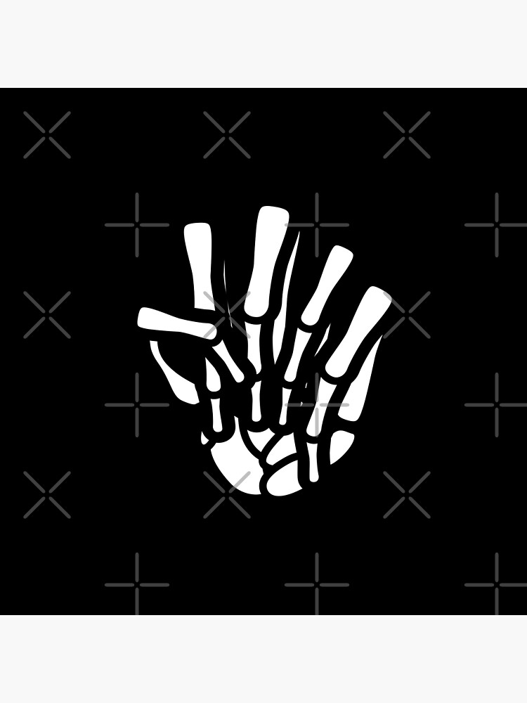"Skeleton Hand Fist Hand Sign" Poster for Sale by MOULEOFFICIAL | Redbubble