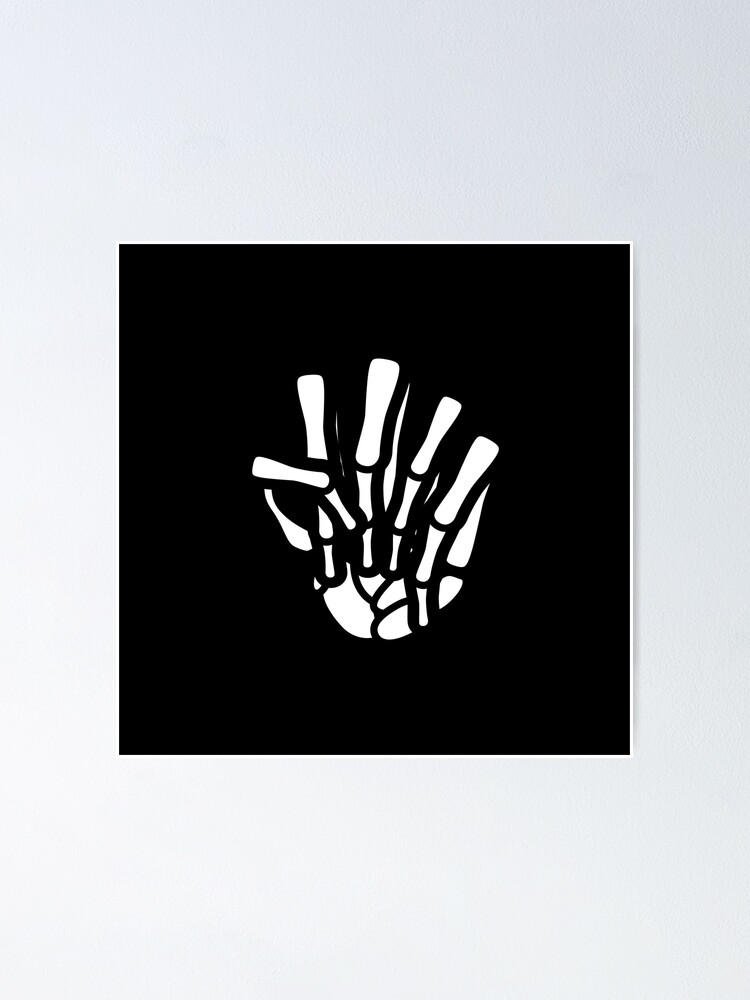 "Skeleton Hand Fist Hand Sign" Poster for Sale by MOULEOFFICIAL | Redbubble