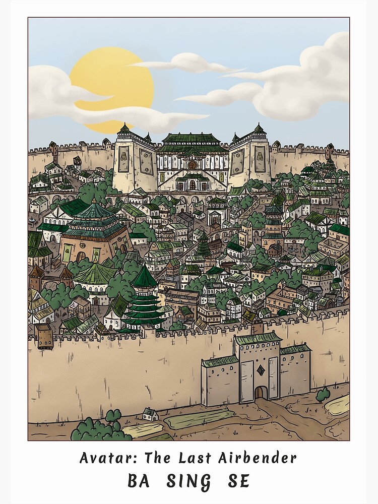"Avatar the Last Airbender detailed Ba Sing Se poster" Poster for Sale ...