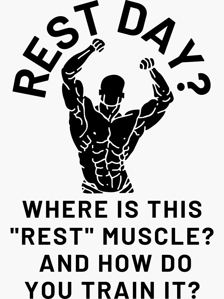 "What Is This Rest Muscle?" Sticker for Sale by Fitness-Life | Redbubble