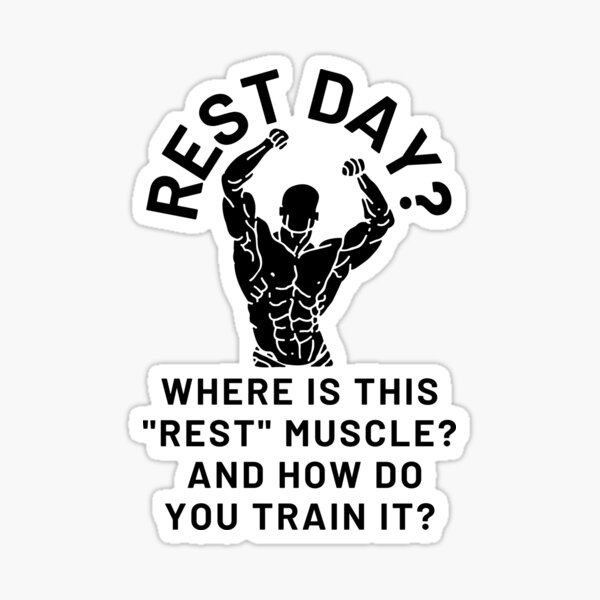 "What Is This Rest Muscle?" Sticker for Sale by Fitness-Life | Redbubble