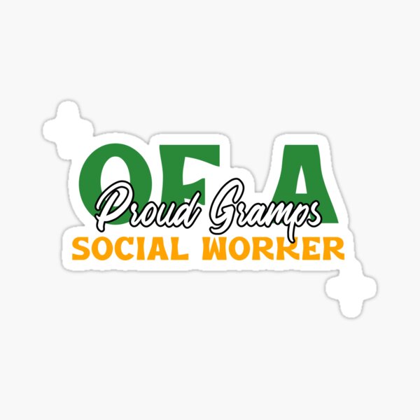"Proud Gramps of a Social Worker" Sticker for Sale by SocialWorkGift ...