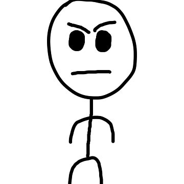 "Stickman mad face" Sticker for Sale by StickyMann | Redbubble