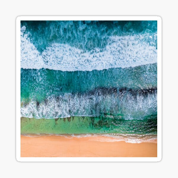 "beach Ocean Water waves blue Turquoise" Sticker for Sale by Ancient ...