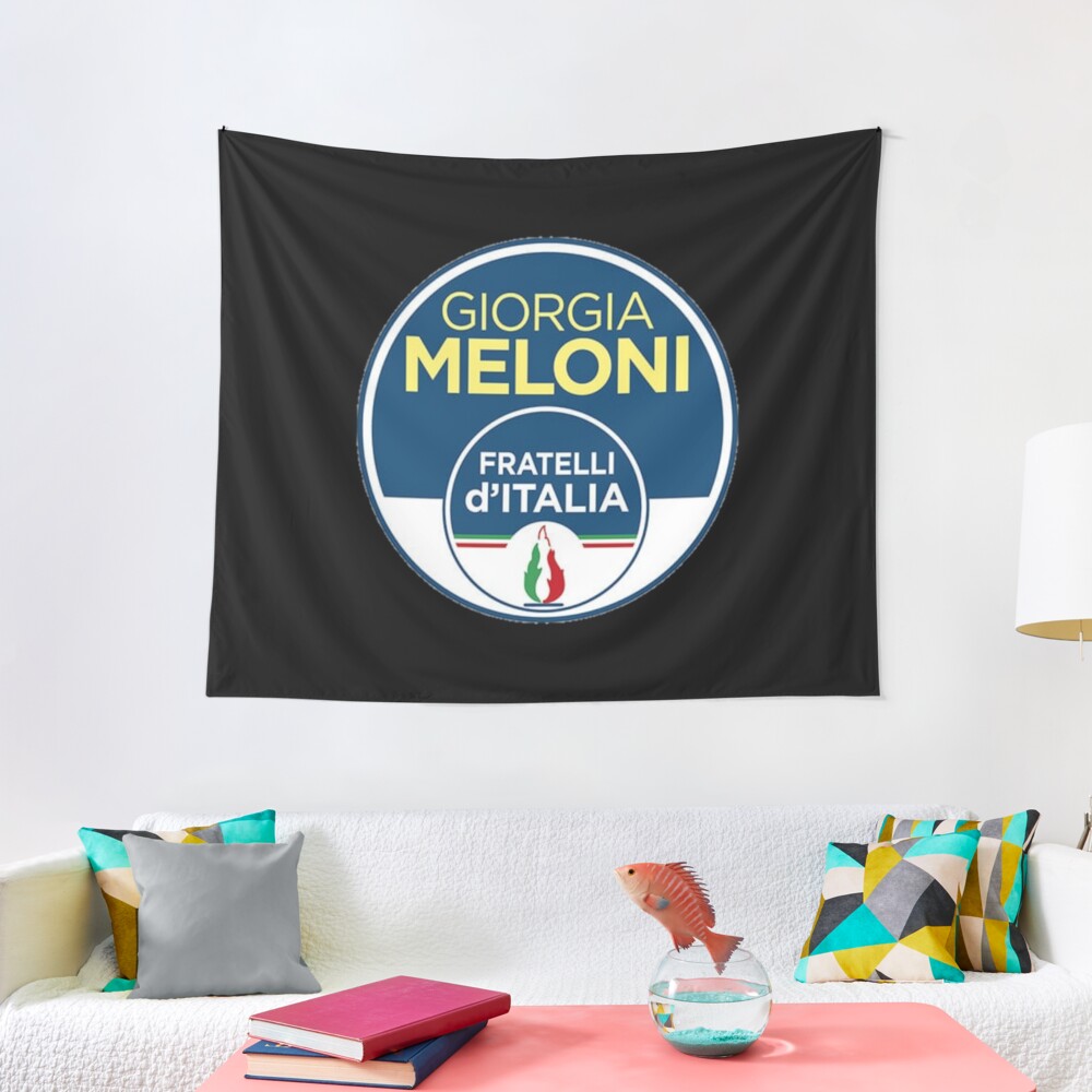 "Giorgia Meloni Fratelli DItalia Logo Italia Meloni" Tapestry for Sale ...