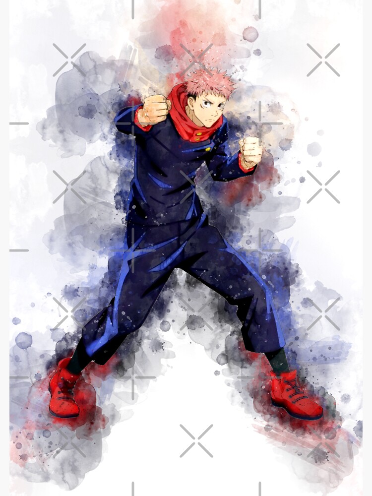 "Jujutsu Kaisen - Yuji Itadori (watercolor)" Sticker for Sale by MnA ...