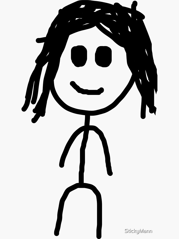 "Stickman girl" Sticker for Sale by StickyMann | Redbubble