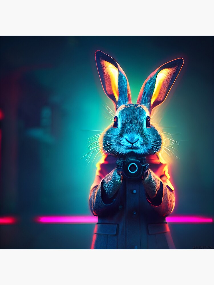 "Rabbit aiming his gun at the camera." Poster for Sale by Maniock ...