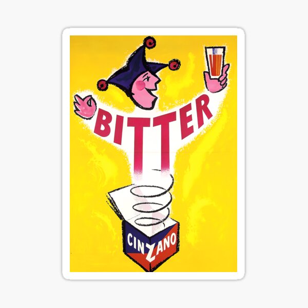 "Bitter Cinzano 1950" Sticker for Sale by abdullahkha9933 | Redbubble