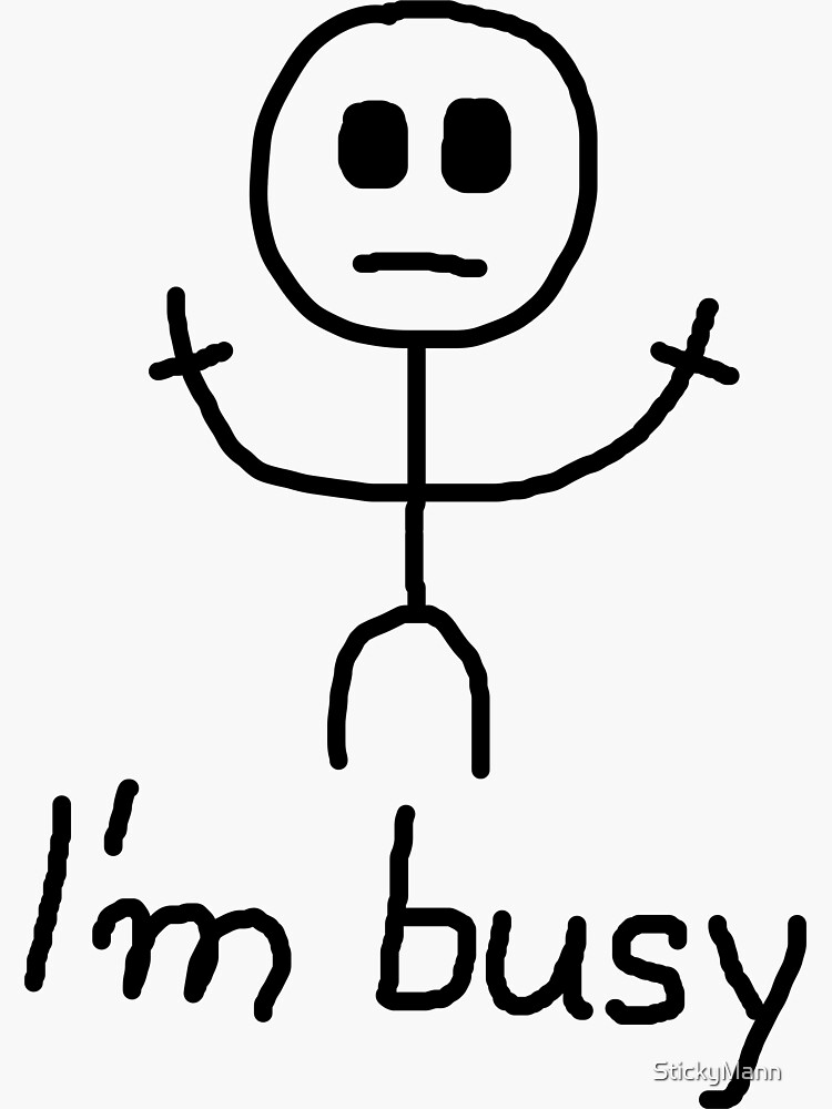 "Stickman funny quote" Sticker for Sale by StickyMann | Redbubble