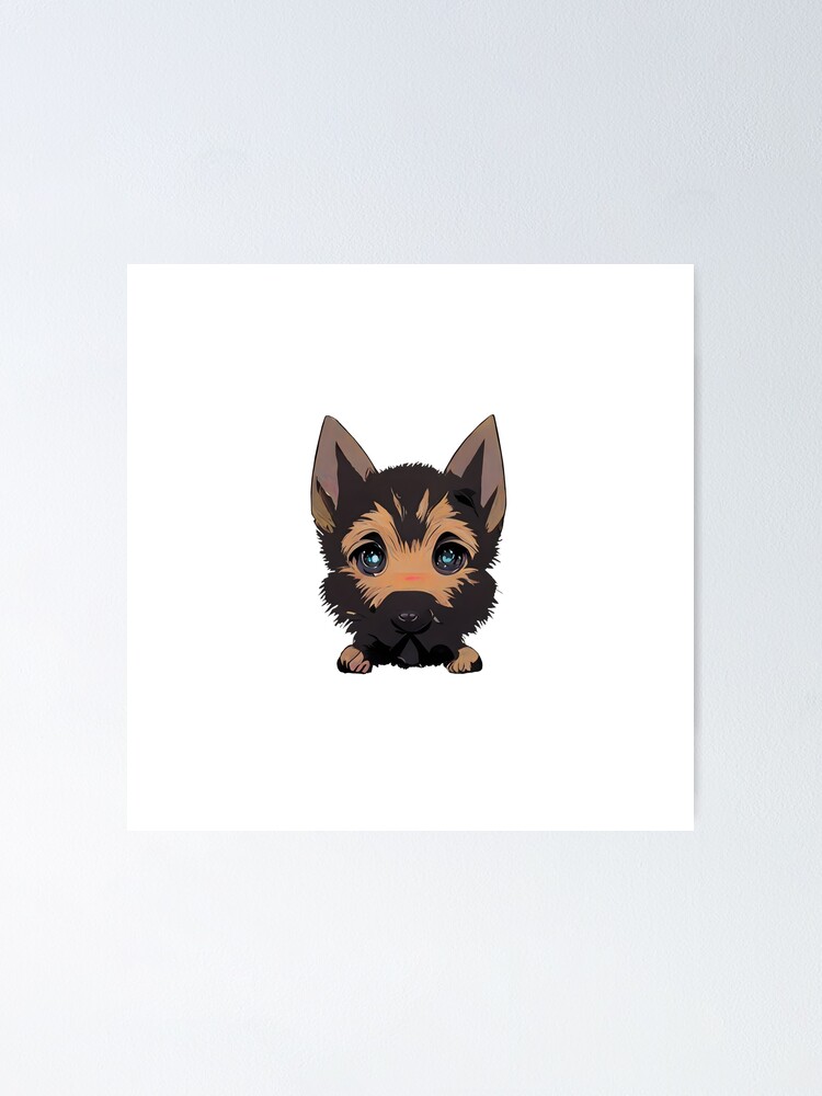 "Rex - Cute German Shepherd Puppy " Poster for Sale by Doggopedia ...