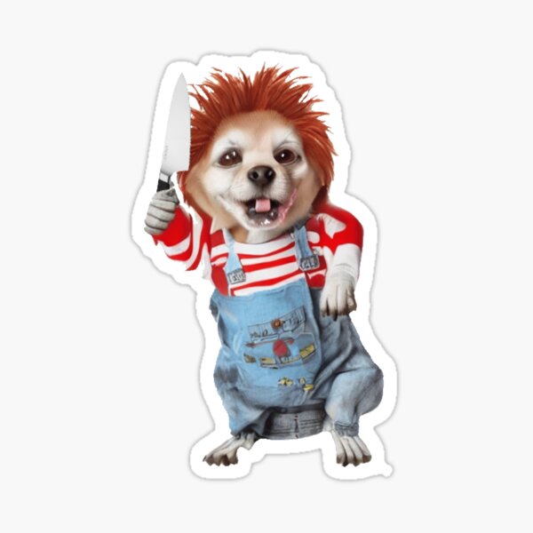 "Chucky Dog" Sticker for Sale by cluck-norris | Redbubble