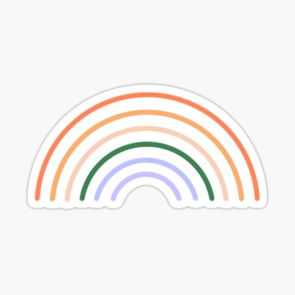 "retro rainbow" Sticker for Sale by BluebellPainter | Redbubble
