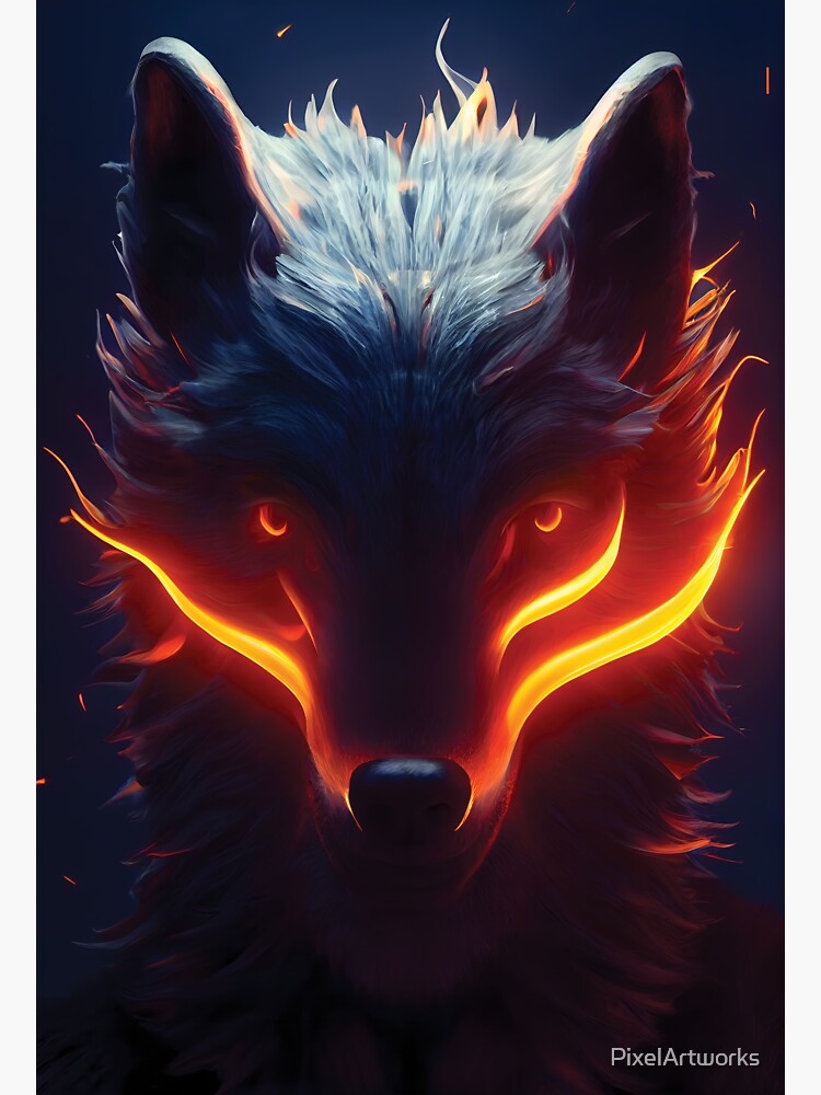 "Flaming Werewolf" Sticker for Sale by PixelArtworks | Redbubble