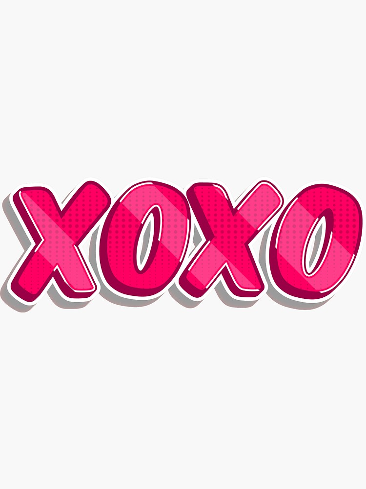 "Xoxo" Sticker for Sale by KindaComic | Redbubble