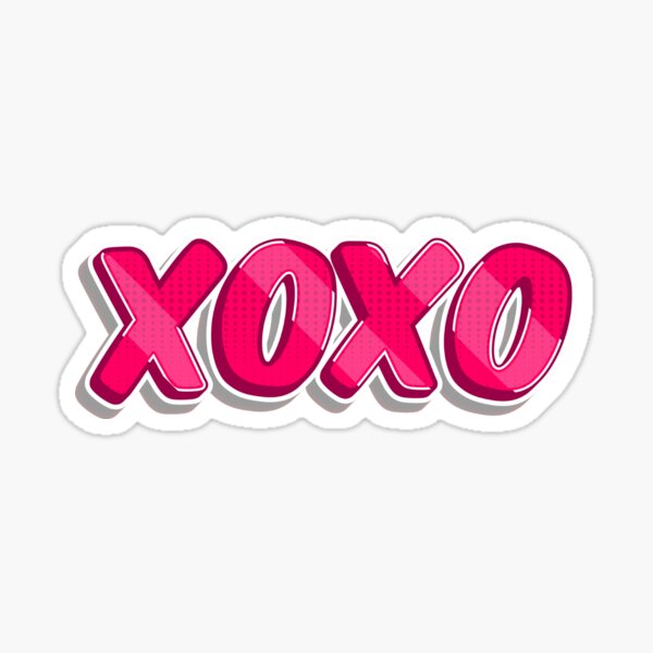 "Xoxo" Sticker for Sale by KindaComic | Redbubble