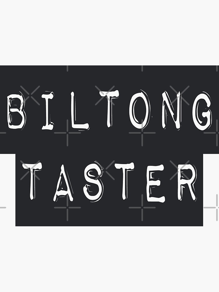"South African Humour Funny Biltong Taster" Sticker for Sale by ...
