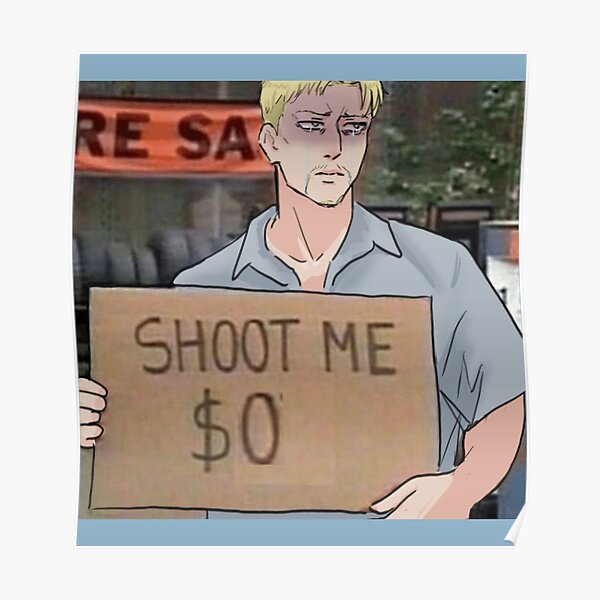 "ATTACK ON TITAN || Reiner Braun meme" Poster for Sale by VincenzoJaku ...