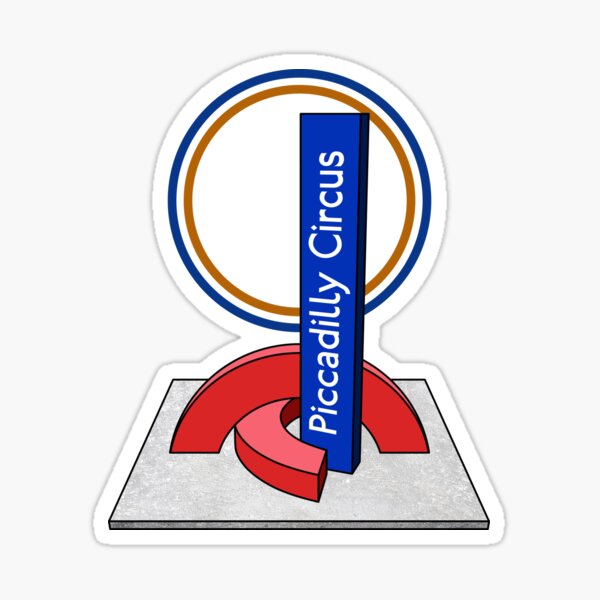 "London - Westminster Underground Station: Piccadilly Circus" Sticker ...