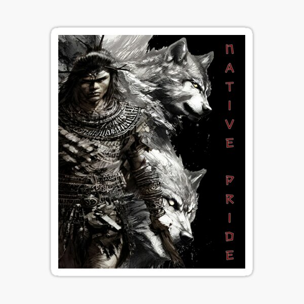 "Native Pride" Sticker for Sale by DarkLineArt420 | Redbubble