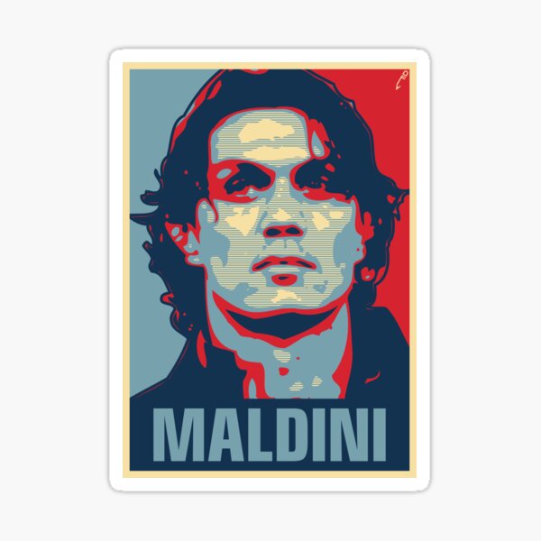 "Maldini" Sticker for Sale by DAFTFISH | Redbubble