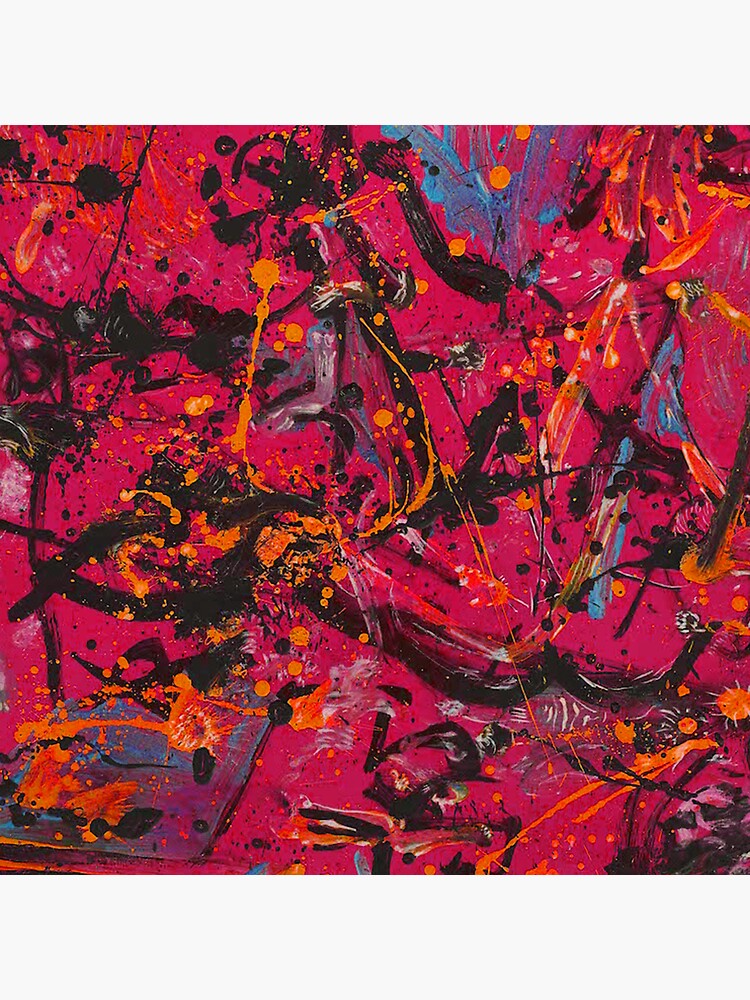 "Jackson pollock art retro" Sticker for Sale by ArtShiro | Redbubble