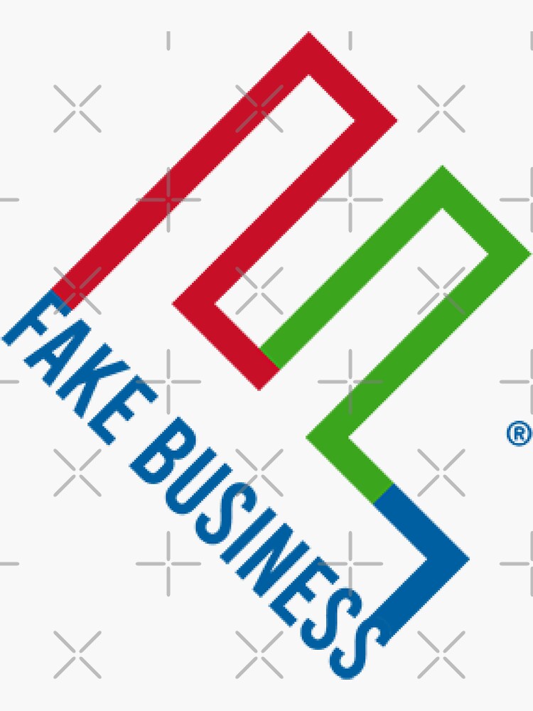 "Fake Business" Sticker for Sale by Fayad-Art | Redbubble