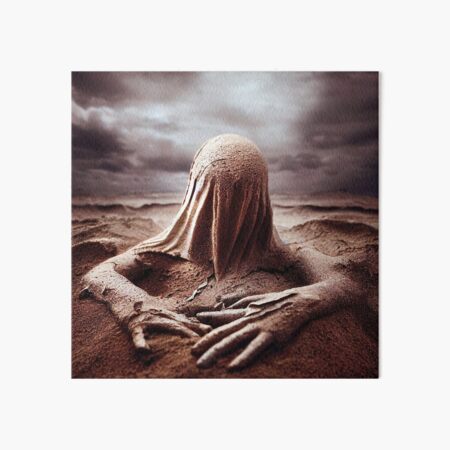 "Human figure made entirely out of sand crumbling" Art Board Print for ...