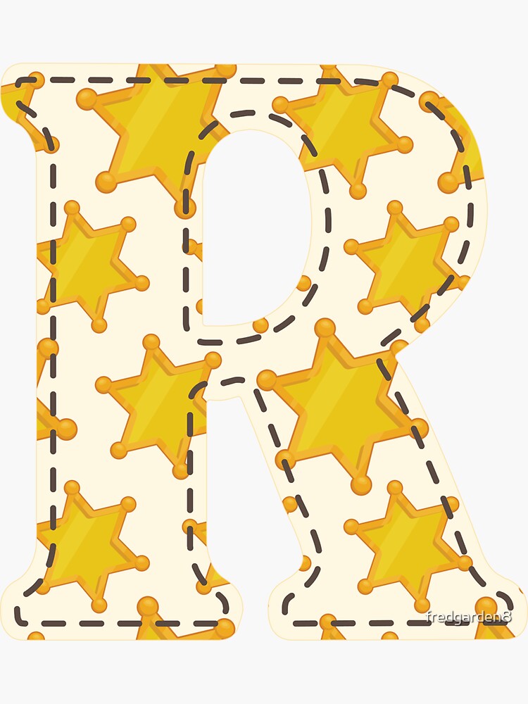 Pegatina «Una letra de vaquero "R" en el alfabeto inglés» de ...