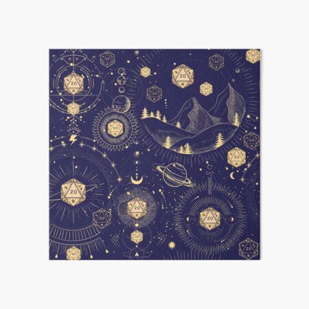 "DND CELESTIAL DICE, D20 Stars constellations pattern night sky" Art ...