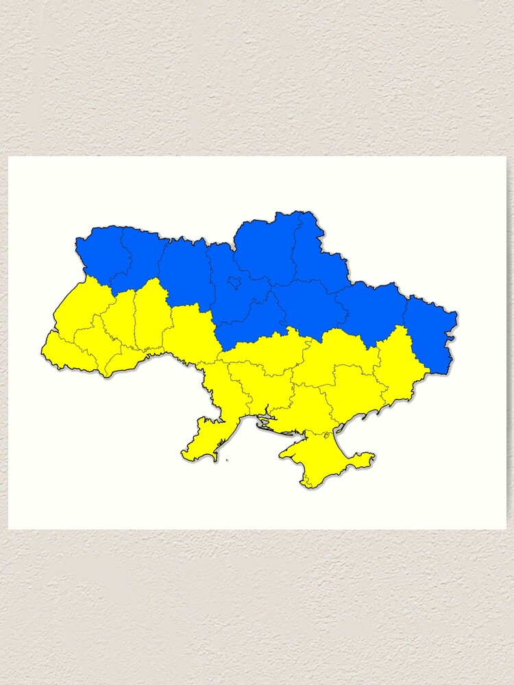 "Map of Ukraine, Transparent" Art Print for Sale by map-wizard | Redbubble