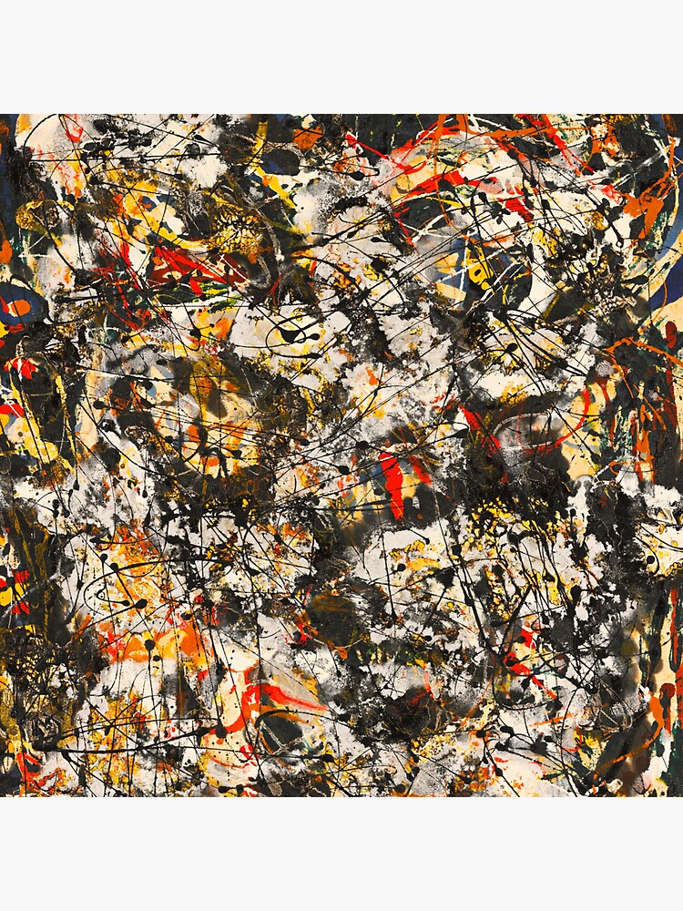 "Jackson pollock art retro" Sticker for Sale by ArtShiro | Redbubble