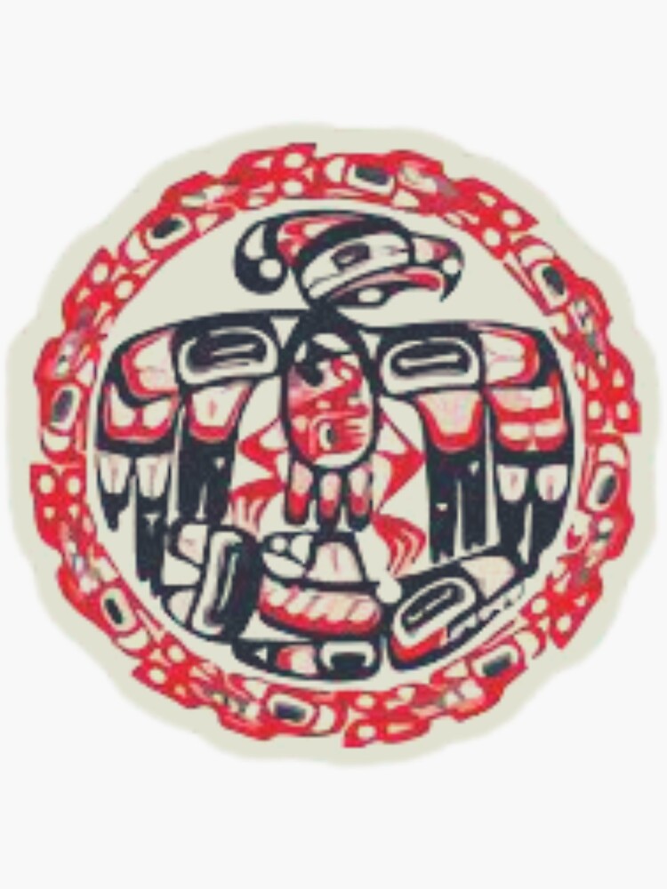 "Chinook nation tribal logo, with circle zig zag" Sticker for Sale by M17972 | Redbubble