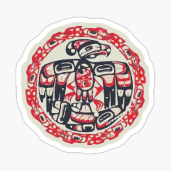 "Chinook nation tribal logo, with circle zig zag" Sticker for Sale by M17972 | Redbubble