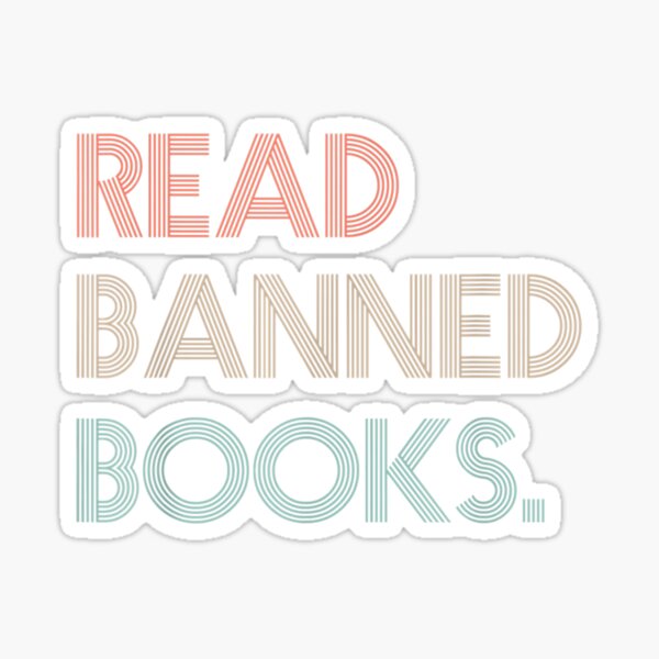 "Read Banned Books Librarians Banned Books Week Retro Vintage" Sticker ...