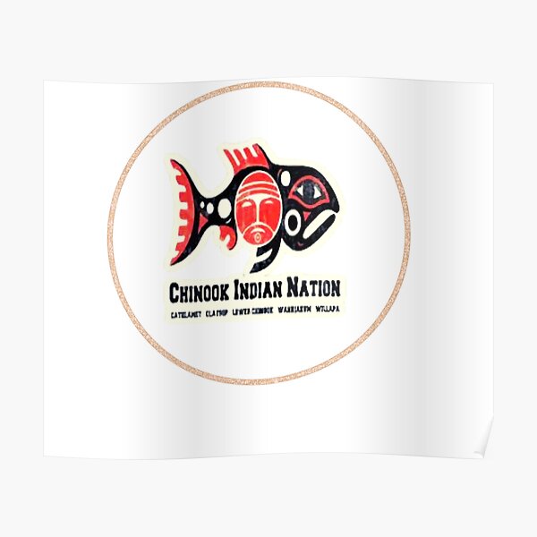 "Chinook nation tribal logo, with circle zig zag" Poster for Sale by M17972 | Redbubble