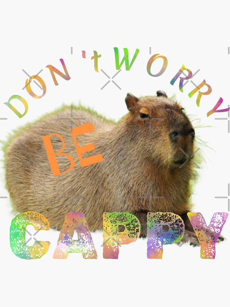 "Don't worry be cappy" Sticker for Sale by Groenendael | Redbubble