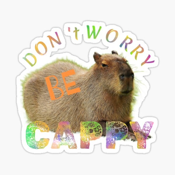 "Don't worry be cappy" Sticker for Sale by Groenendael | Redbubble