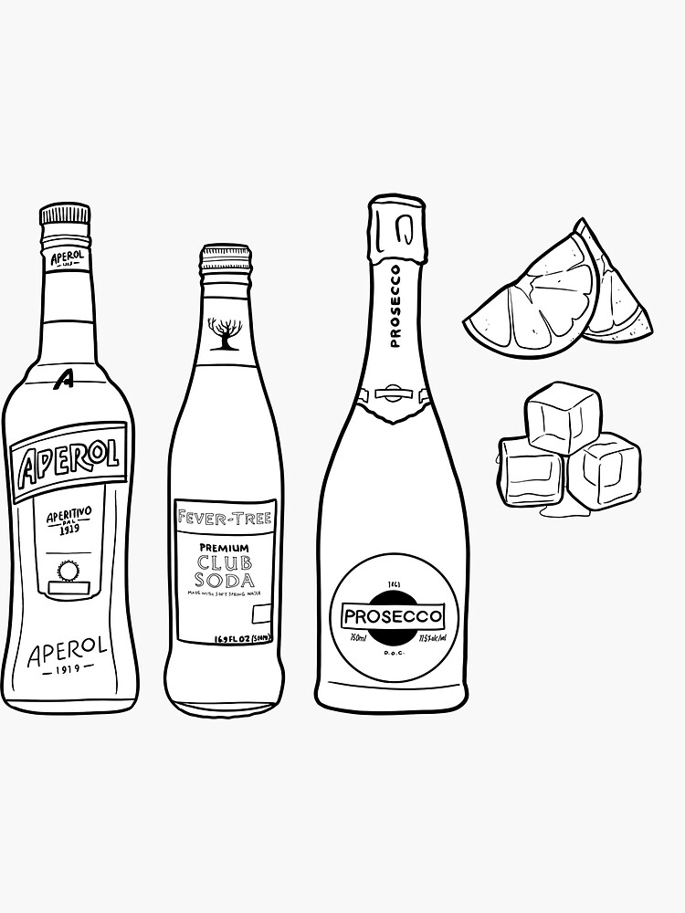"Aperol Spritz Ingredients " Sticker for Sale by Jay-cm | Redbubble
