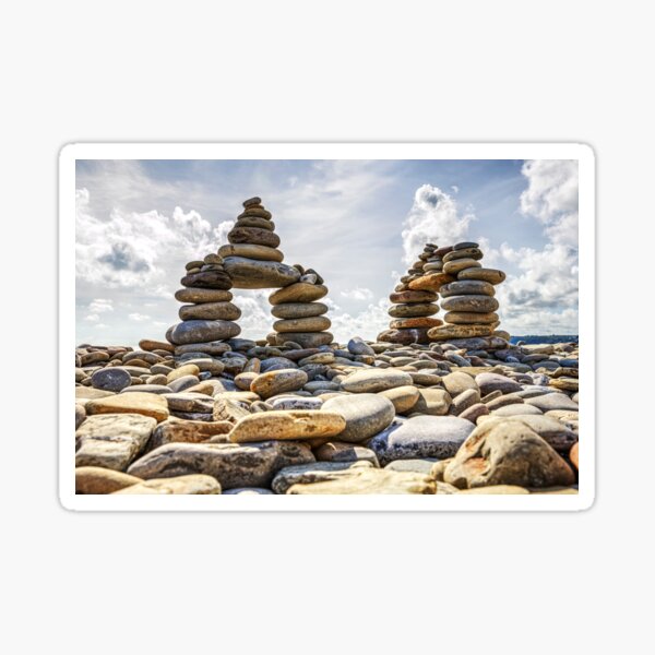 "Rock Cairns, Amroth, Wales" Sticker for Sale by tommysphotos | Redbubble