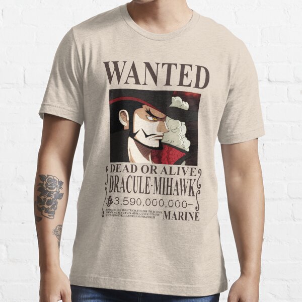 "New Wanted bounty poster Mihawk Cross Guild png" T-shirt for Sale by ...