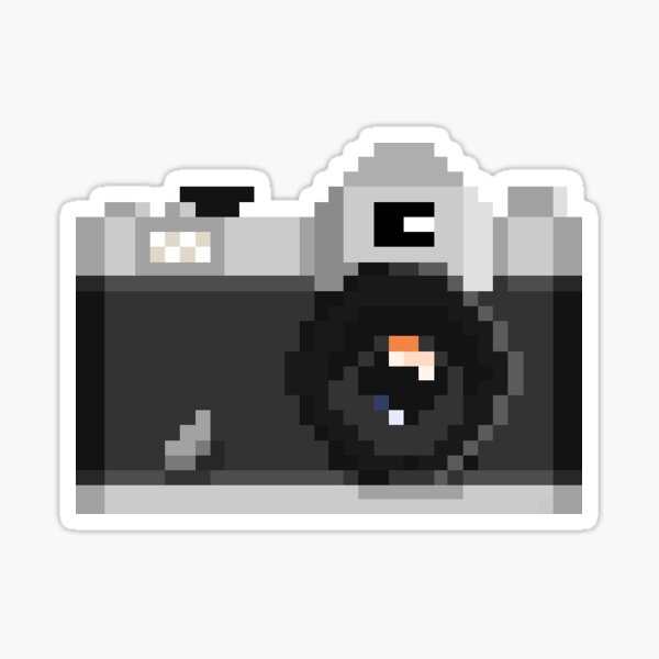 "Pixel Vintage Camera" Sticker for Sale by pixel-chick | Redbubble